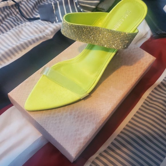 Shoes | Neon Green Wedge Heels | Poshmark